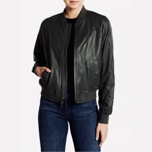 Vince | Jackets & Coats | Vince Leather Bomber Jacket | Poshmark